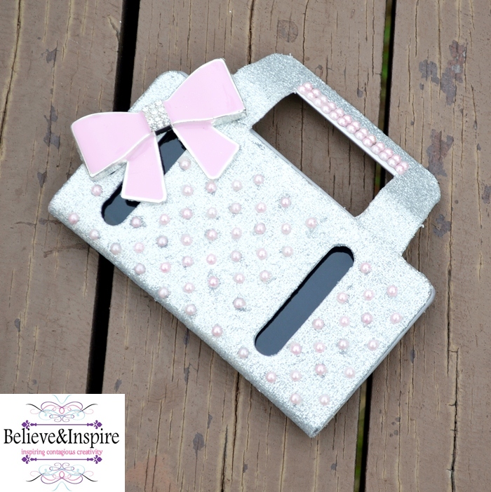 Glitter and Bow Phone Case DIY