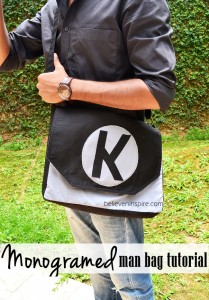 Tutorial: Monogrammed Man Bags - Sew Some Stuff