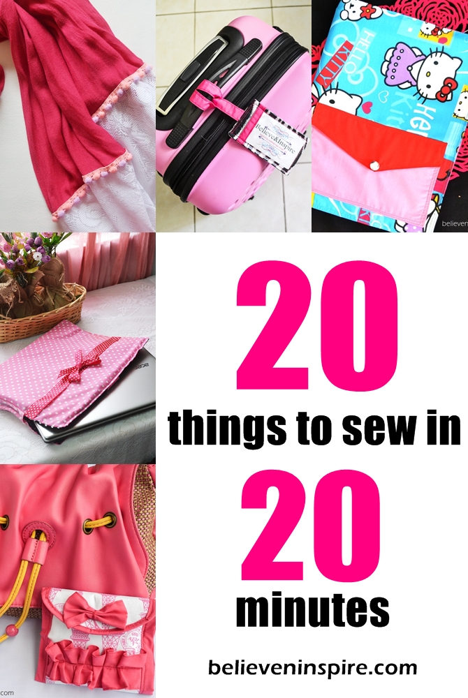 "20 Super Cute 20 Minutes Sewing Projects. What if you JUST had 20 ...